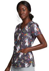 Autism Awareness Dickies Print V Neck Scrub Top | Medical Uniform ...