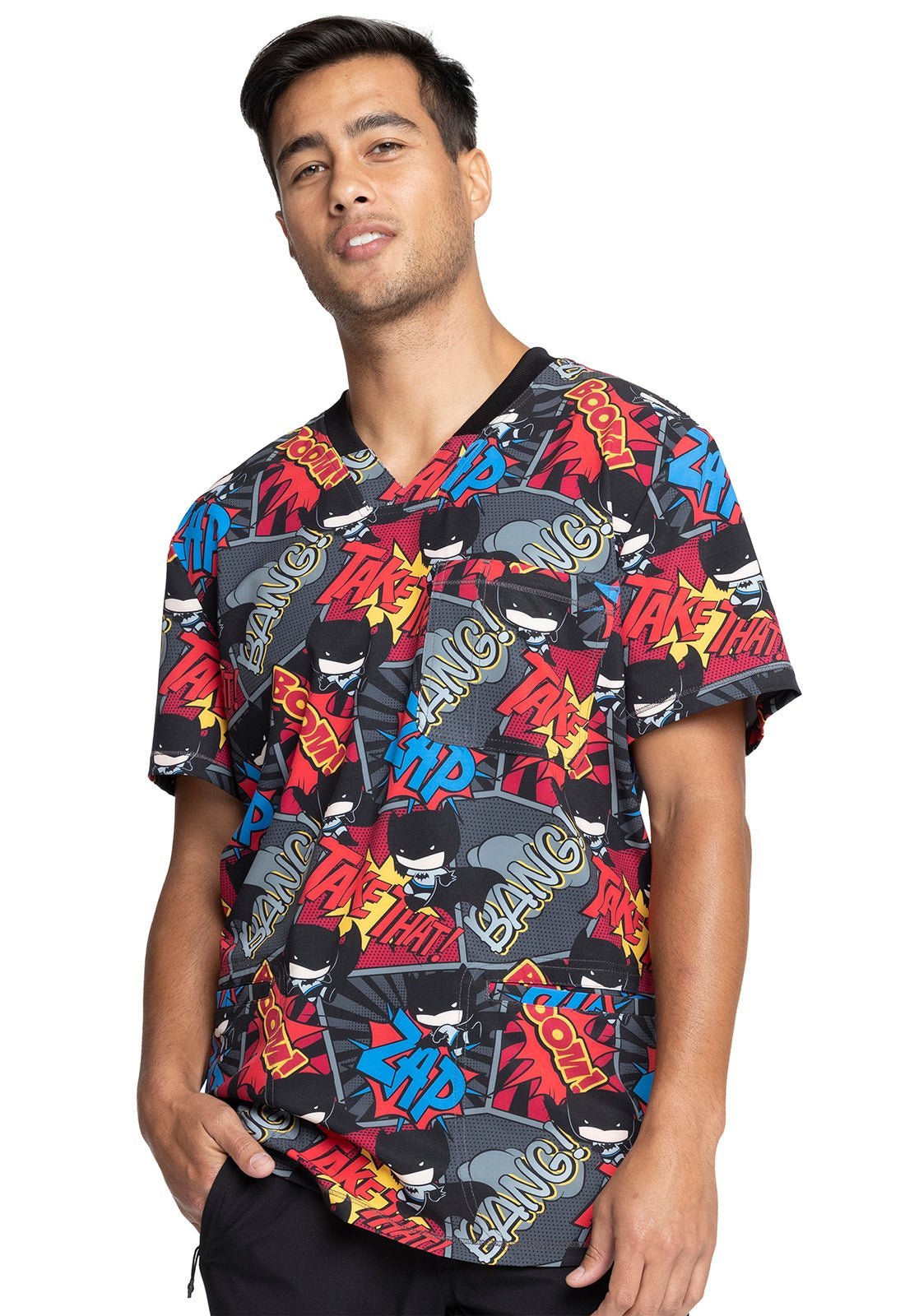 Batman Scrub Top Men - DC Comics Tooniforms V-Neck TF725 DMKW – Scrubs ...