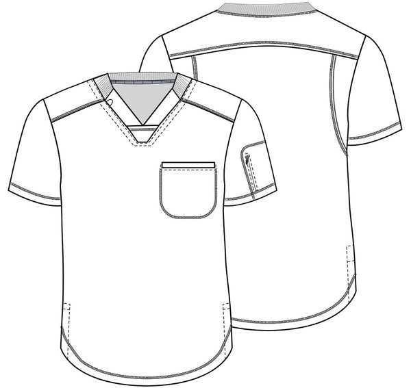 Batman Dark Knight Tooniforms Licensed Men's V-Neck Scrub Top TF730 ...