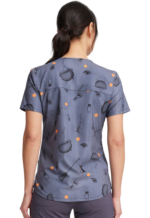 Hocus Pocus Disney Scrub Top - Witches V-Neck Medical Uniform TF736 ...