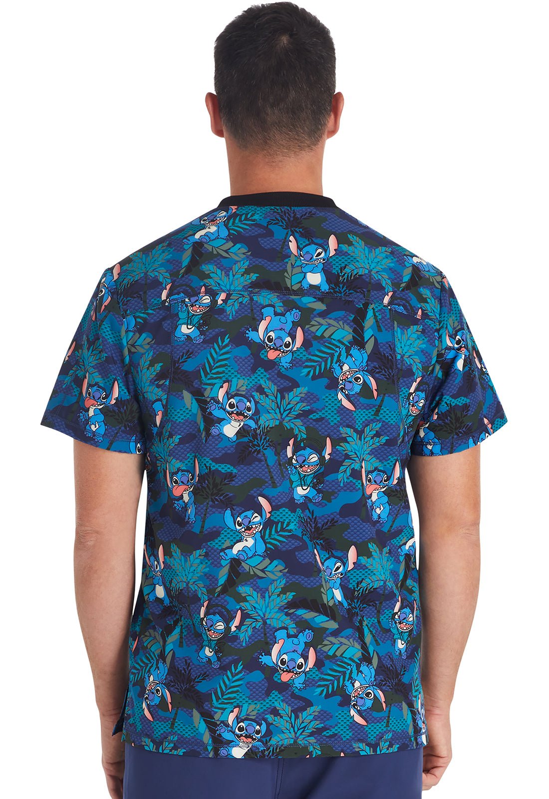 Disney Lilo & Stitch Men's V Neck Scrub Top TF730 - Medical Uniform ...