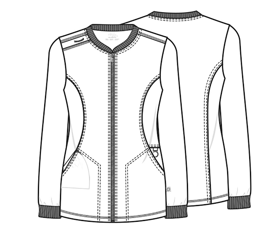 Navy Cherokee Infinity Zip Front Scrub Jacket | Medical Uniform ...