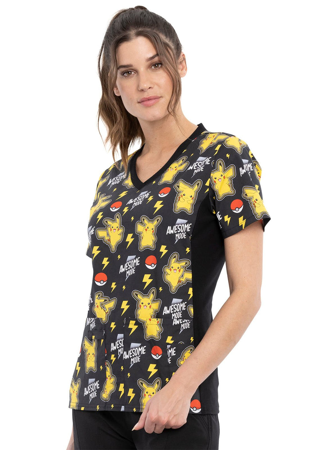 Pichu Tooniforms Licensed Pokemon V Neck Scrub Top TF636 PMAM – Scrubs ...